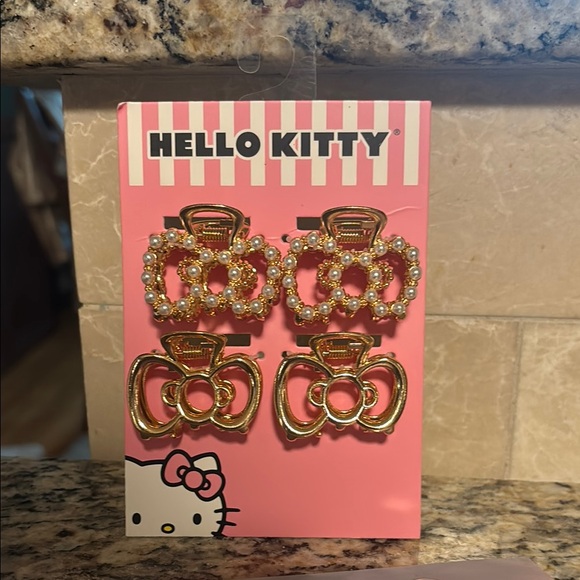 Hello Kitty | Accessories | Hello Kitty Gold Hair Clips For Kids The ...